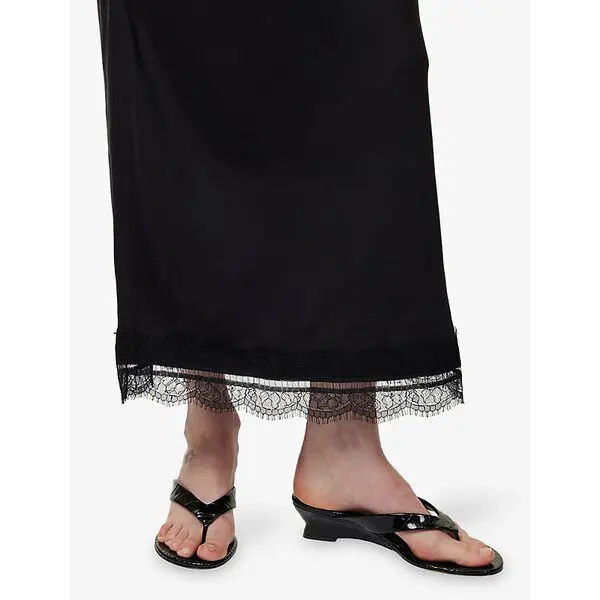 Dissh Andrea Lace-trim Woven Midi Skirt