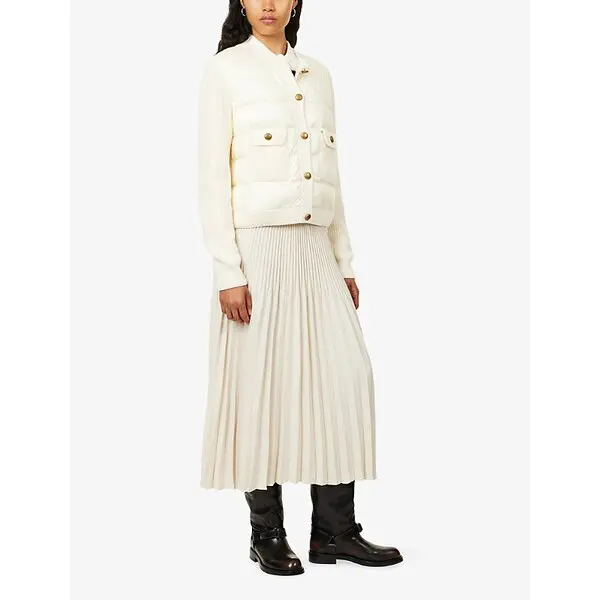 Moncler Quilted And Cotton-knit Cardigan