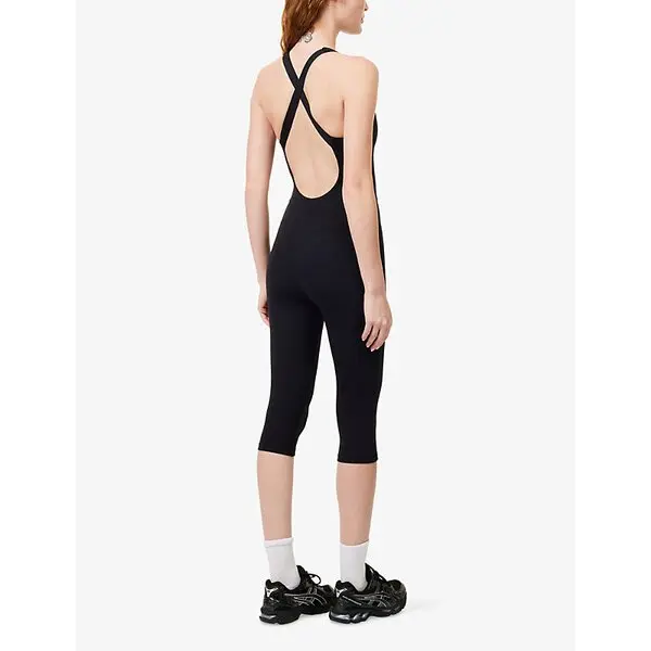 Bo+tee Soft Active Capri Stretch-woven Jumpsuit