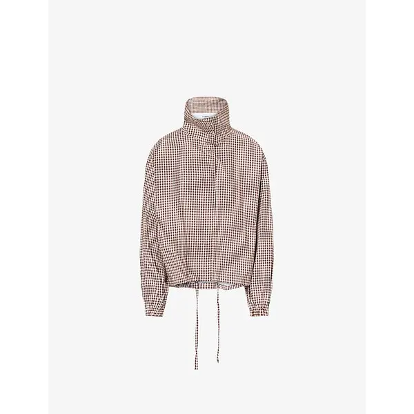 RU & ROCKA Gingham-print Cotton Jacket