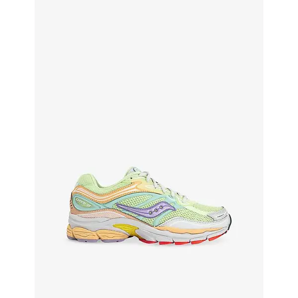 Saucony Progrid Omni 9 Woven Trainers - Lime Orchid