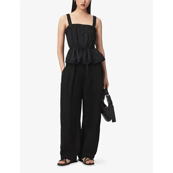 ALLSAINTS Gwen Square-neck Cotton Top