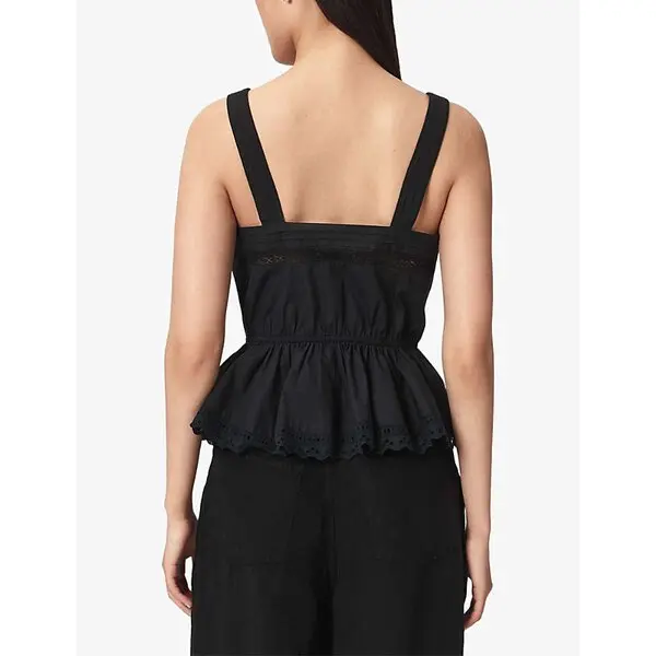 ALLSAINTS Gwen Square-neck Cotton Top