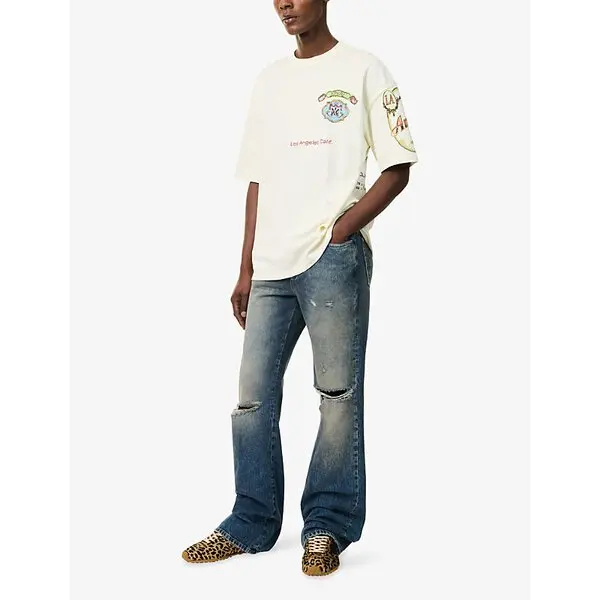 Amiri Vista Skate Graphic Cotton-jersey T-shirt - Ivory