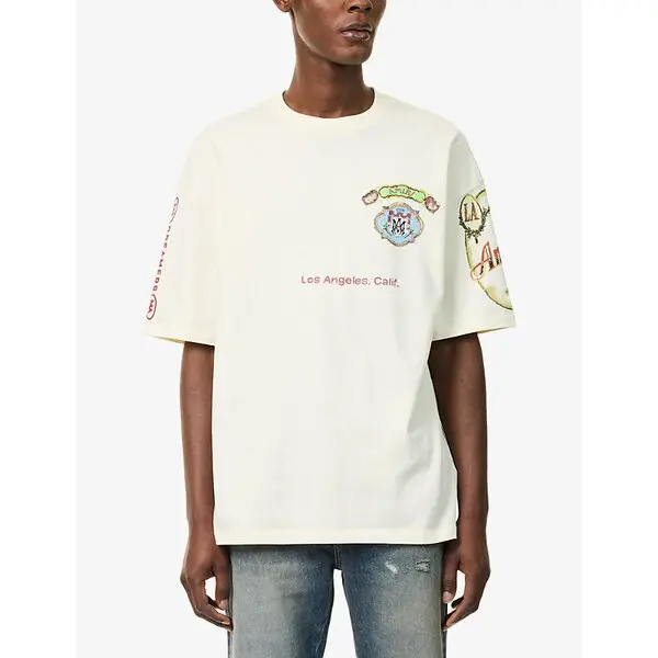 Amiri Vista Skate Graphic Cotton-jersey T-shirt - Ivory