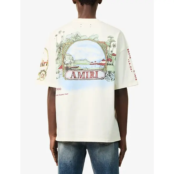 Amiri Vista Skate Graphic Cotton-jersey T-shirt - Ivory
