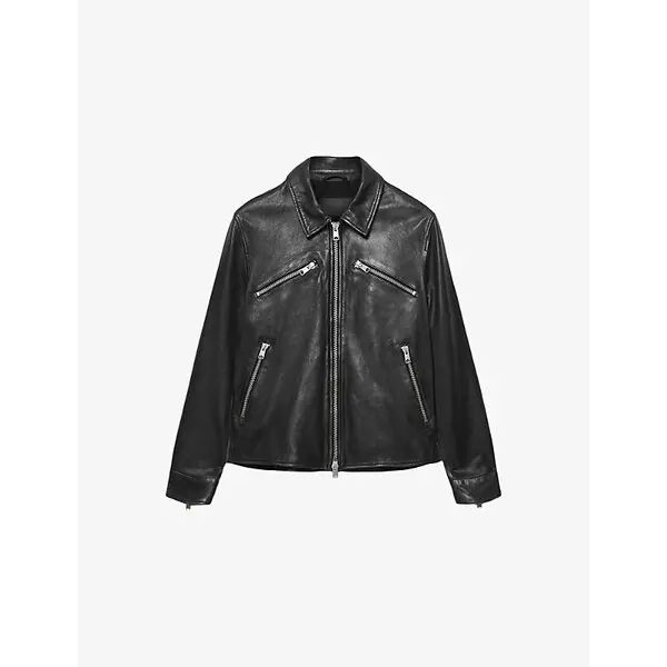 ALLSAINTS Verdi Slim-fit Leather Jacket - Black