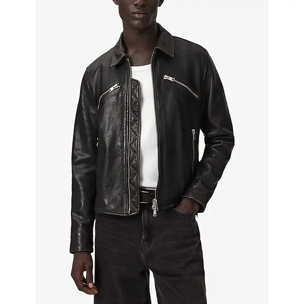 ALLSAINTS Verdi Slim-fit Leather Jacket Xxl