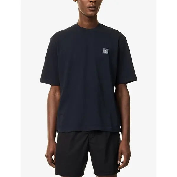 Stone Island Compass Logo-patch Short-sleeve Cotton-jersey T-shirt Xxxl