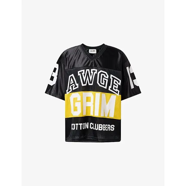 AWGE Cotton Clubbers Football Jersey Top - Black