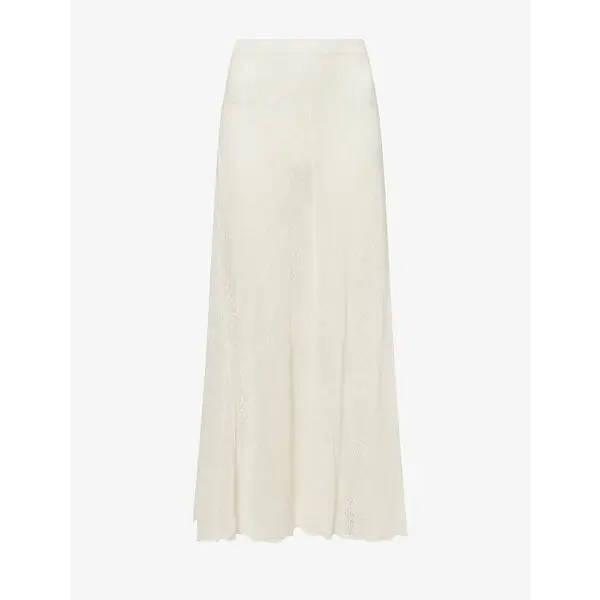 Dissh Delia Lace Cotton-blend Maxi Skirt - White