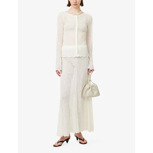 Dissh Delia Lace Cotton-blend Maxi Skirt