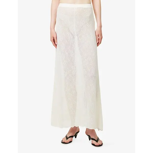 Dissh Delia Lace Cotton-blend Maxi Skirt