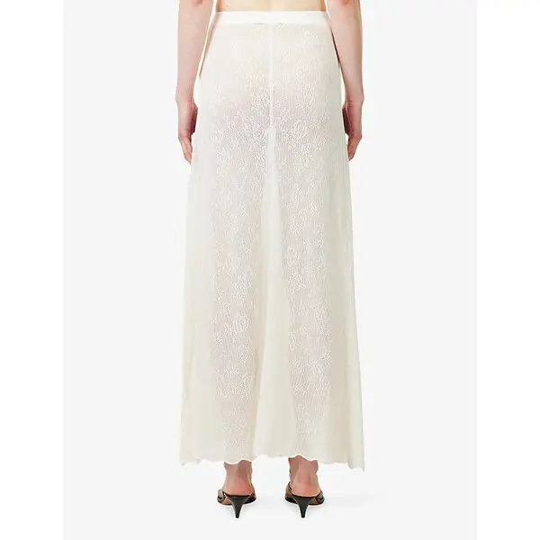Dissh Delia Lace Cotton-blend Maxi Skirt