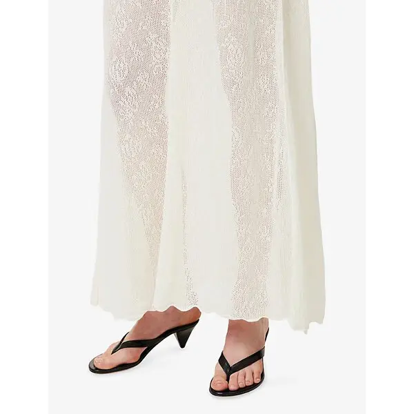 Dissh Delia Lace Cotton-blend Maxi Skirt