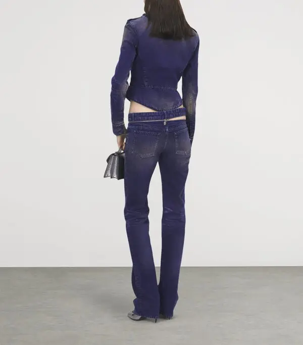 Alexander McQueen Low-rise Bootcut Jeans With Slashed Zip Waistband