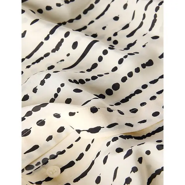 Whistles Dashed Spot Gathered Woven Blouse