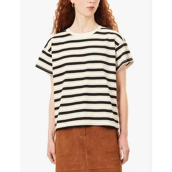Rag & Bone Kelly Stripe Boxy Cotton T-shirt