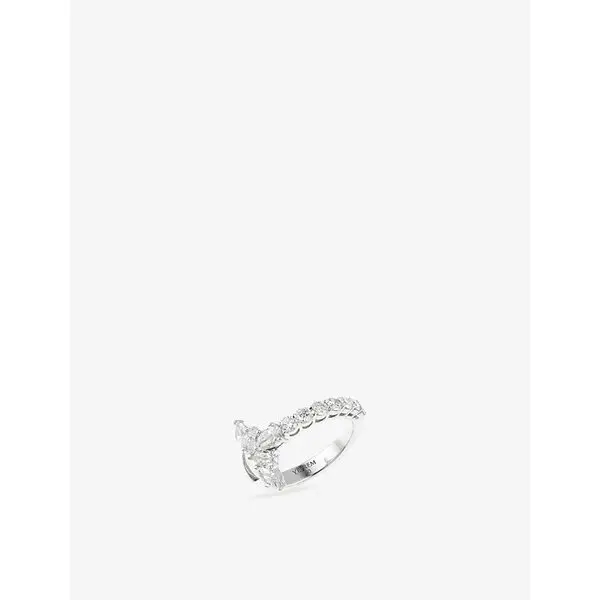 Yeprem Y-not 18ct Gold And 1.3ct Diamond Stackable Ring - White