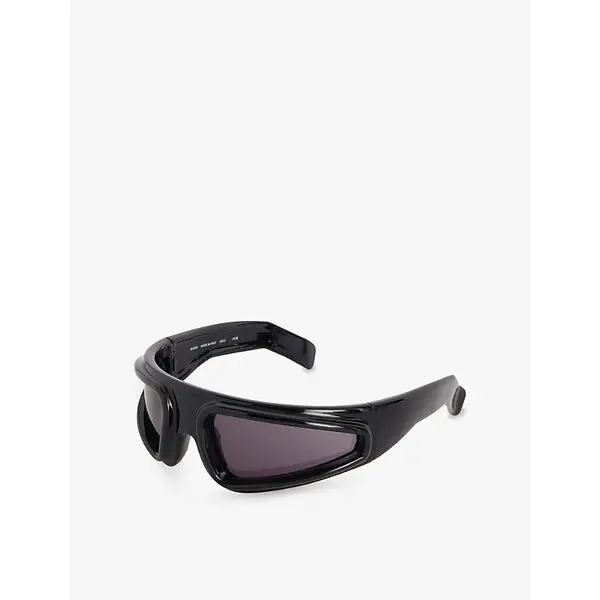 Rick Owens Shiny Ryder Wraparound-frame Nylon Sunglasses
