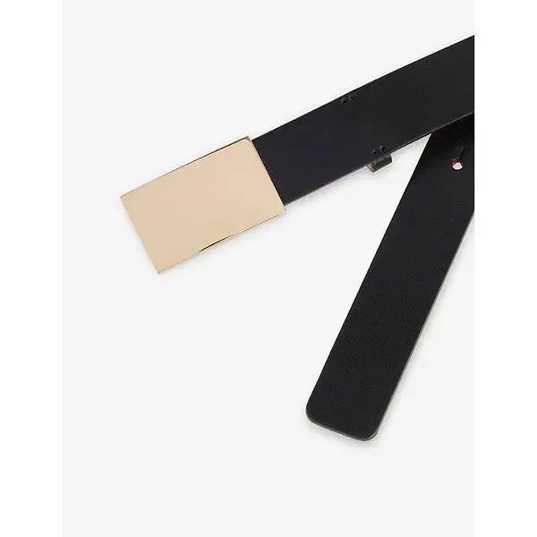 Victoria Beckham Portofino Mirror Leather Belt - Black