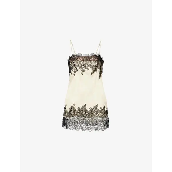 Dissh Mina Lace Woven Top - Straw