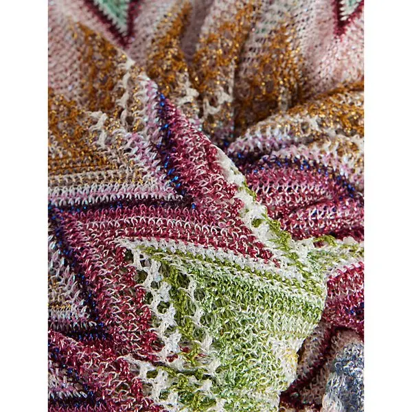 Missoni Chevron Metallic-knit Turban