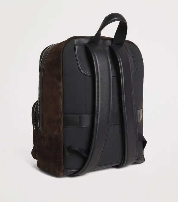 Brioni Suede Calfskin Backpack - Brown