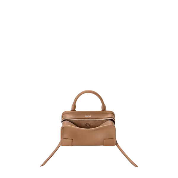 Loewe Amazona 180 Mini Leather Top-handle Bag - Mocha