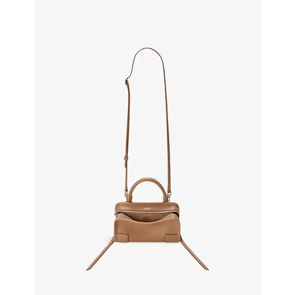 Loewe Amazona 180 Mini Leather Top-handle Bag - Mocha