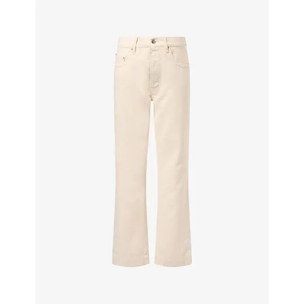 Amiri Straight-leg Flared Denim Jeans - Ecru