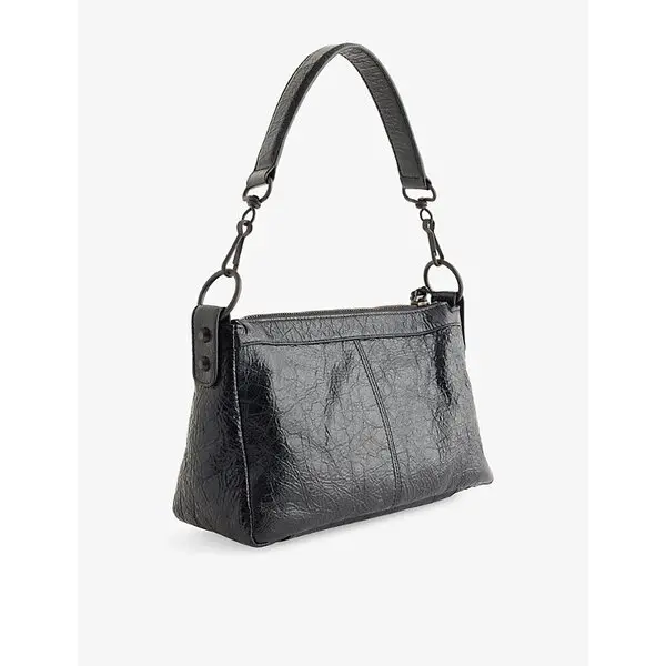 Balenciaga Le City Moto Mini Leather Cross-body Bag - Black