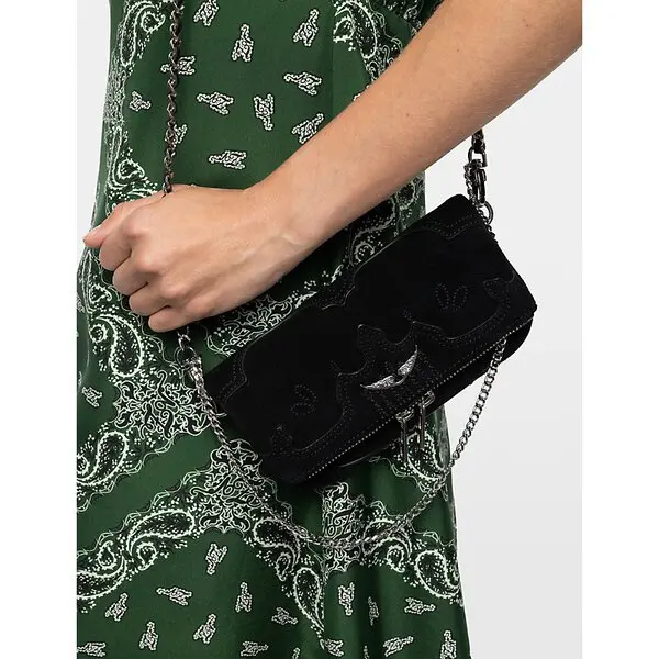 Zadig&Voltaire Rock Nano Mini Suede Western Clutch Bag