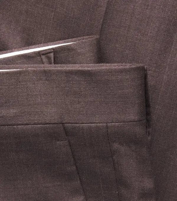 LARDINI Virgin Wool Blend Straight Leg Trousers