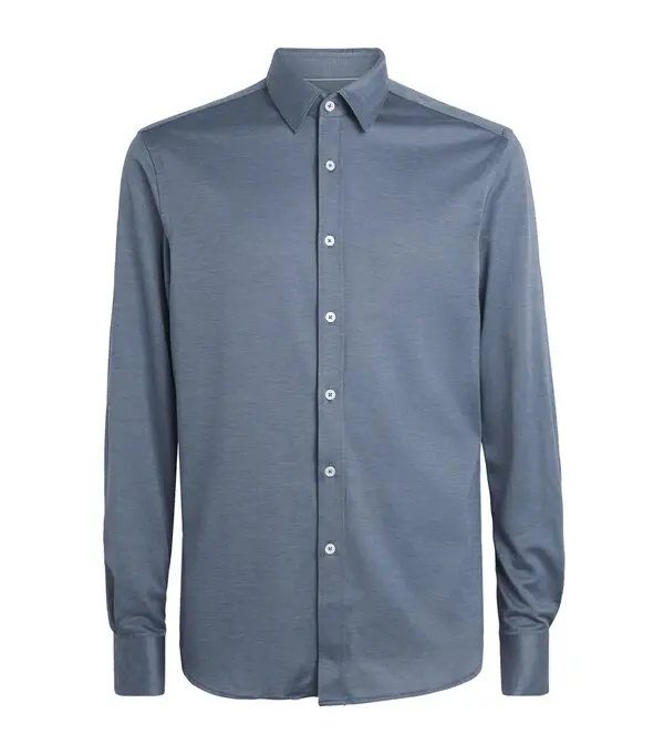 Canali Cotton-lyocell Jersey Shirt