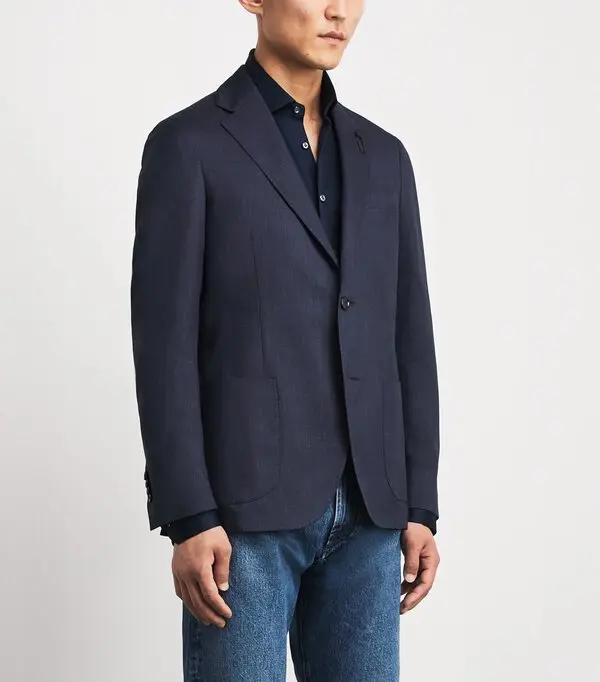 LARDINI Virgin Wool-blend Blazer