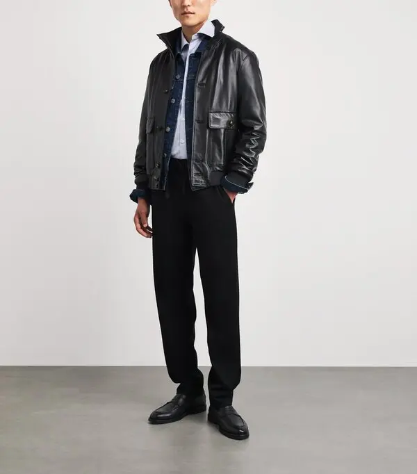 Canali Wool Drawstring Trousers