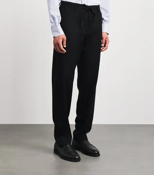 Canali Wool Drawstring Trousers