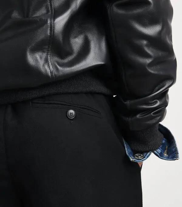Canali Wool Drawstring Trousers