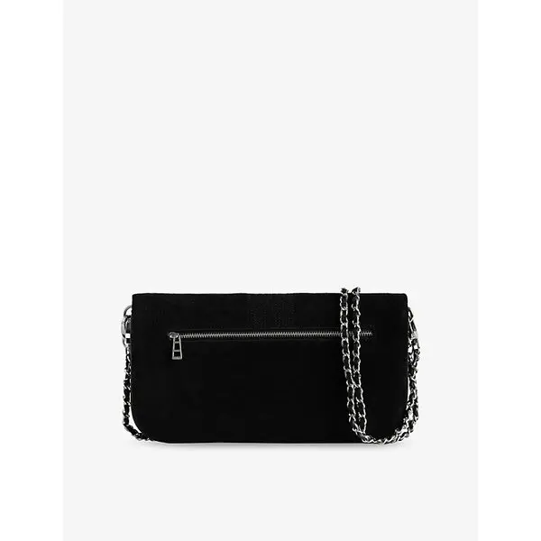 Zadig&Voltaire Rock Western Suede Clutch Bag - Black