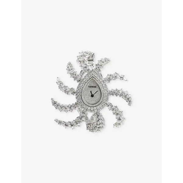 Yeprem Y-momento 18ct Gold And 13.52ct Diamond Quartz Watch - White