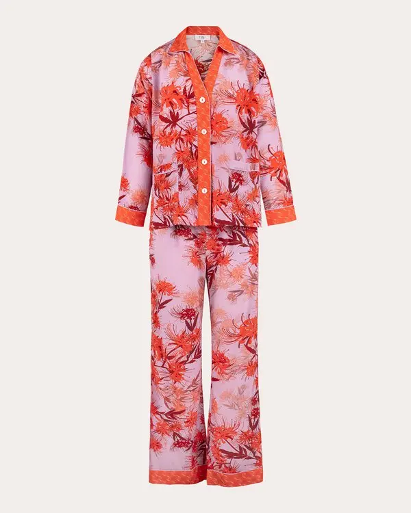 KARMA ON THE ROCKS Tokyo Higa Silk Pajama Set - Pink