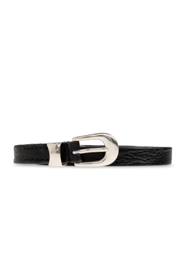 Our Legacy Leather Belt With A Vintage Effect - Black