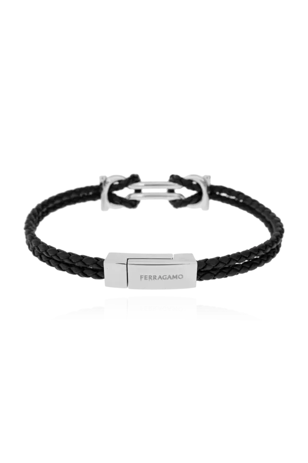 FERRAGAMO Leather Bracelet - Black