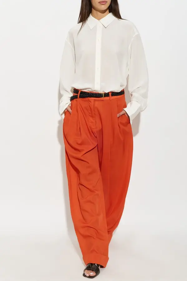 FERRAGAMO Pants With Rolled-up Legs