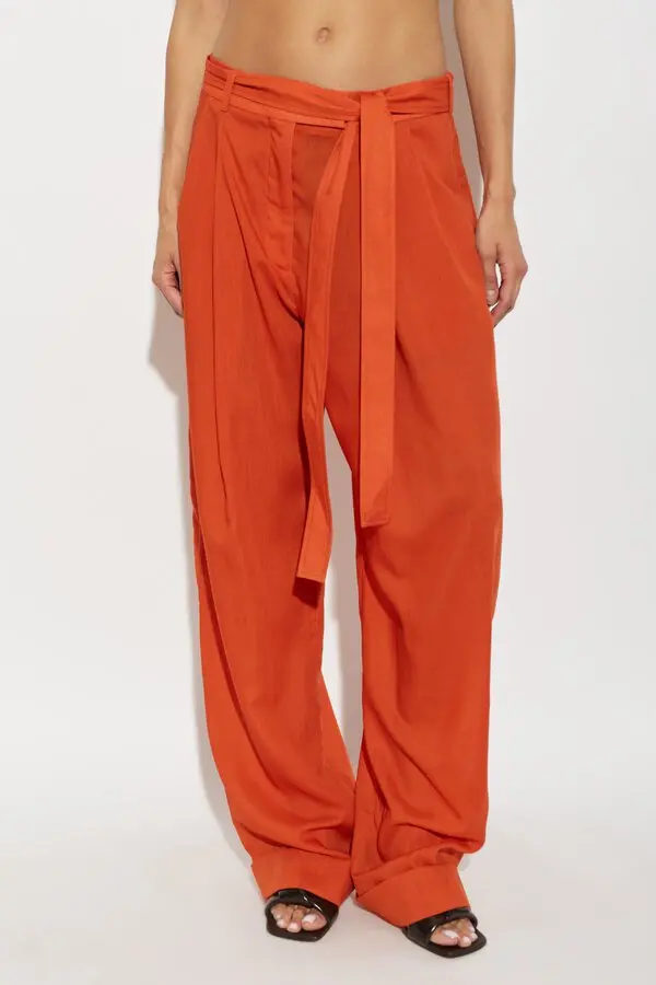 FERRAGAMO Pants With Rolled-up Legs