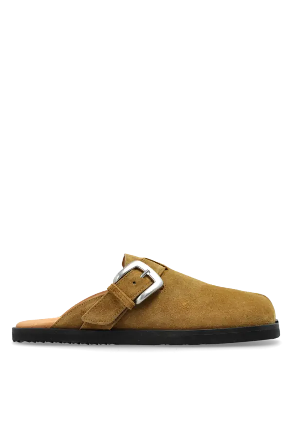 MAISON MARGIELA Suede Mules With ‘tabi’ Cutout - Brown