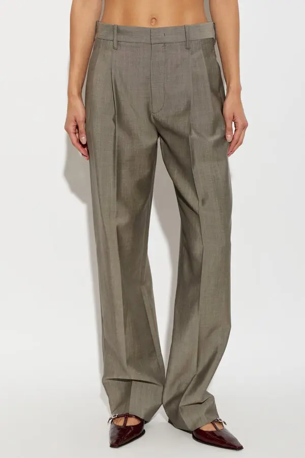 Victoria Beckham Wool Trousers With Pleats