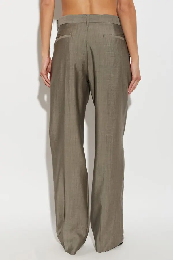 Victoria Beckham Wool Trousers With Pleats