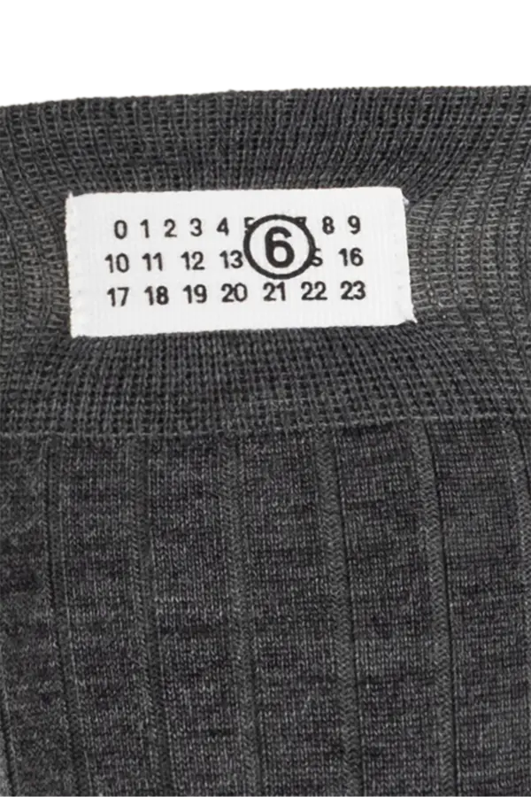 MAISON MARGIELA Wool Socks With Logo Patch